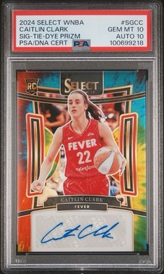 2024 Panini Select WNBA Caitlin Clark Tie-Dye RC Auto #/25 PSA 10/10 | eBay