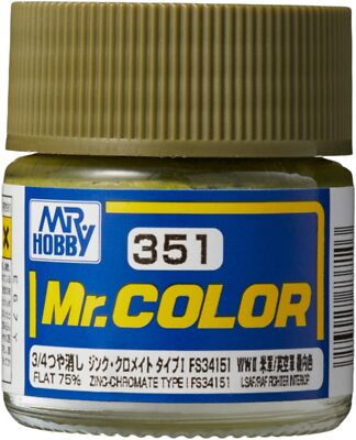 Mr. Hobby C351 Mr. Color Zinc-Chromate Type (FS34151) Lacquer Paint ...