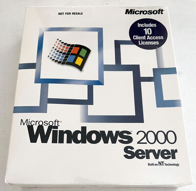 GENUINE Microsoft Windows 2000 Server English International NFR CD with ...