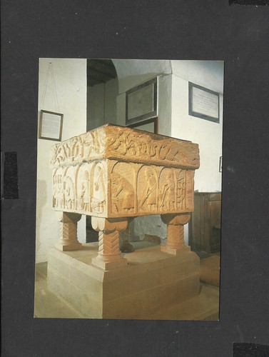 Constance postcard St.Mary's Norman Font Burnham Deepdale Norfolk ...