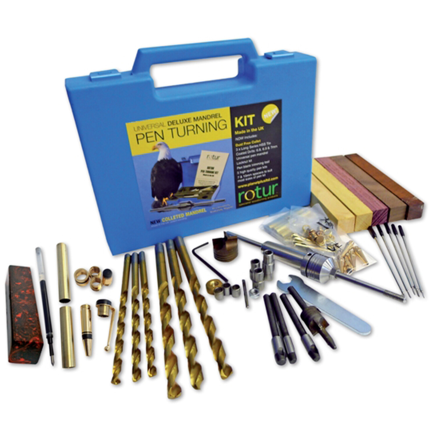 WOODTURNING ADJUSTABLE ULTIMATE PEN MAKING KIT MANDREL - 1MT & 2MT ...