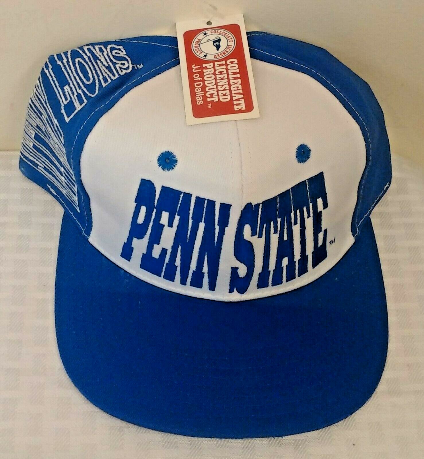 Vintage 1990s Penn State Stone Lion Logo Snapback Hat Cap NWT New ...