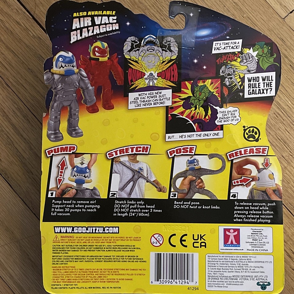 Heroes of Goo Jit Zu Galaxy Blast Pump Power Air Vac Steel Thrash ...