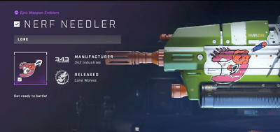 NERF LMTD Halo Needler Emblem In Game Content code | eBay