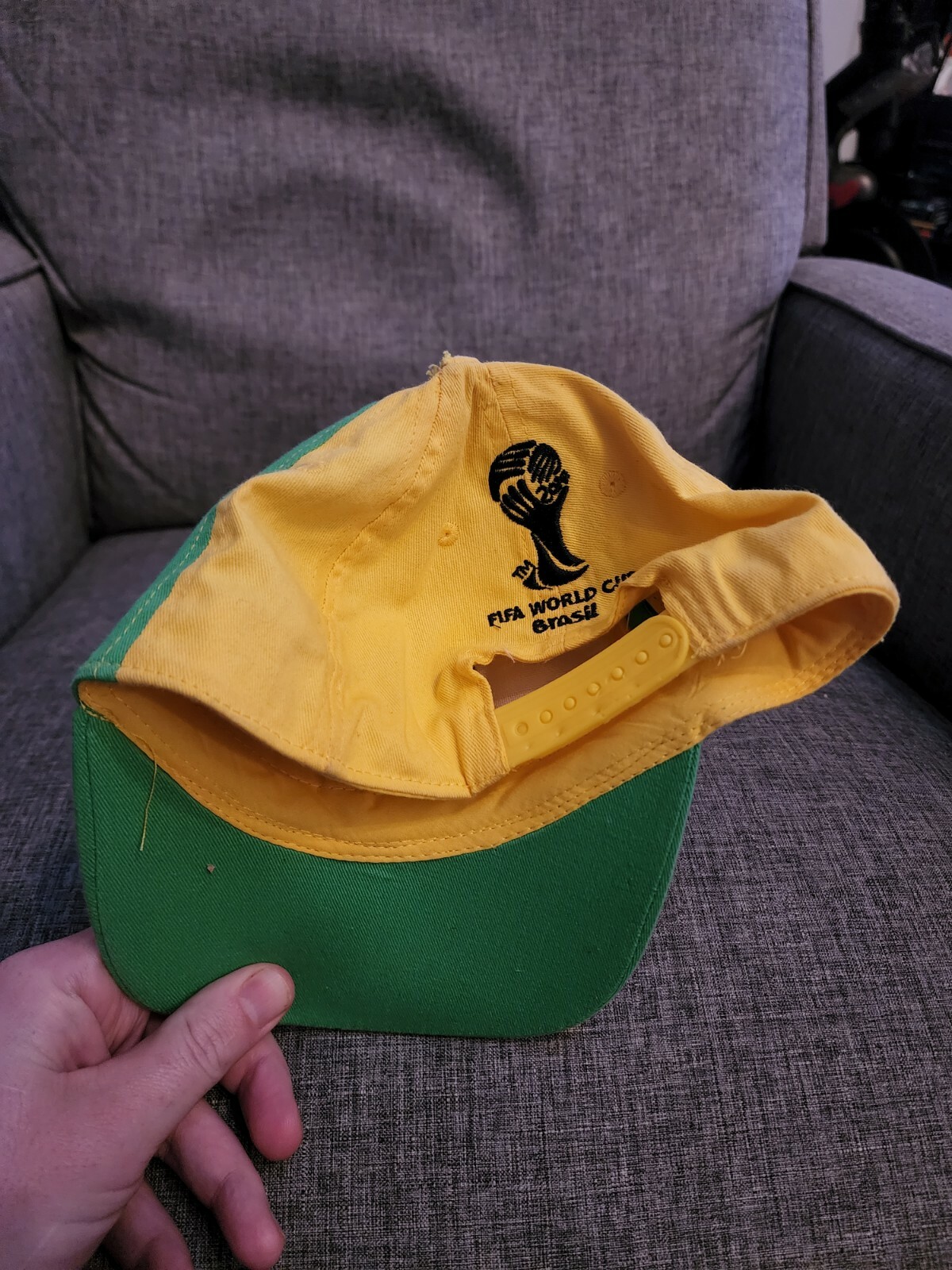 Vintage Brazil FIFA World Cup Snapback Hat Cap Retro … - Gem