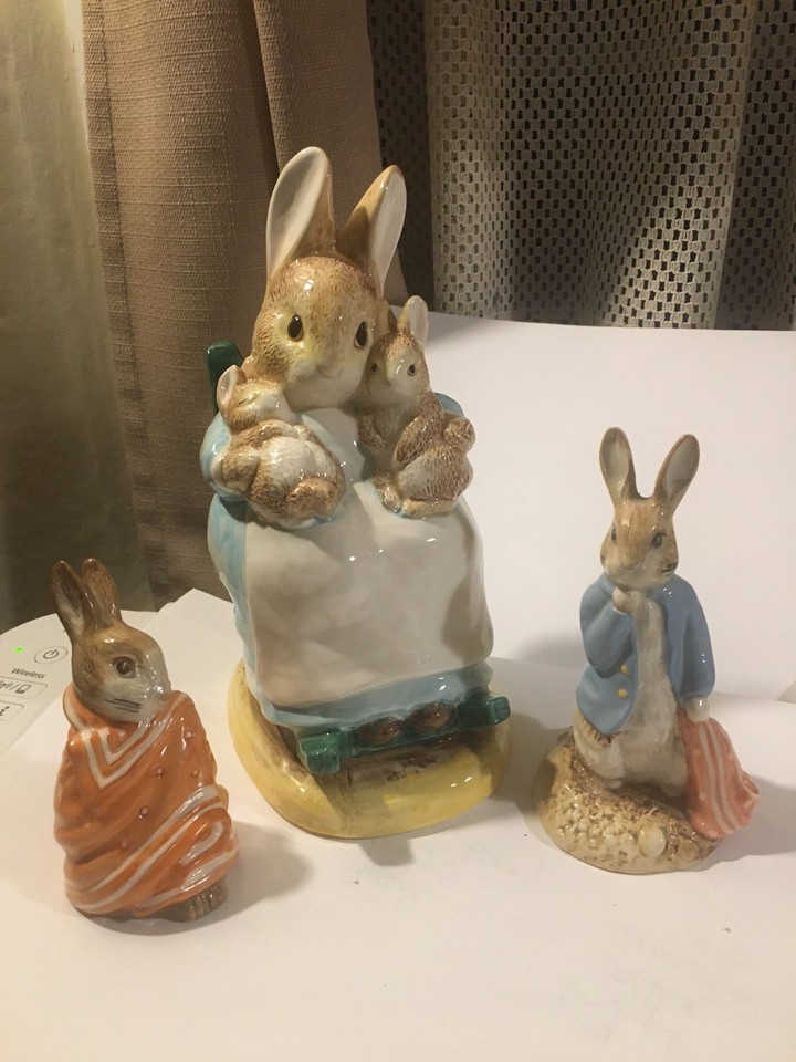 Royal Albert Beatrix Potter Poorly Peter Rabbit Peter red pocket hanky ...