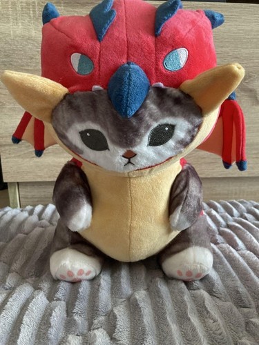 Monster Hunter MOFU Sand Big Plush Dragon Cat Red Cream 30cm Used | eBay