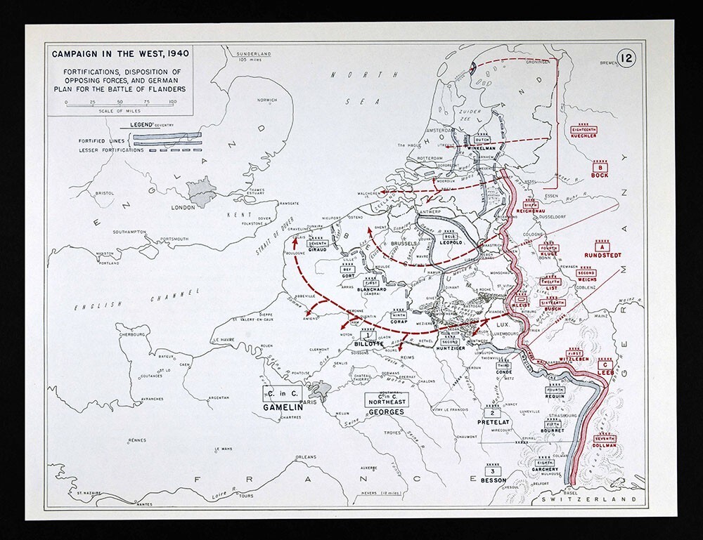 Netherlands Map 1940s