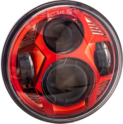 LETRIC LIGHTING CO 5.75" LED RED HEADLIGHT LLC-CC-5R | eBay