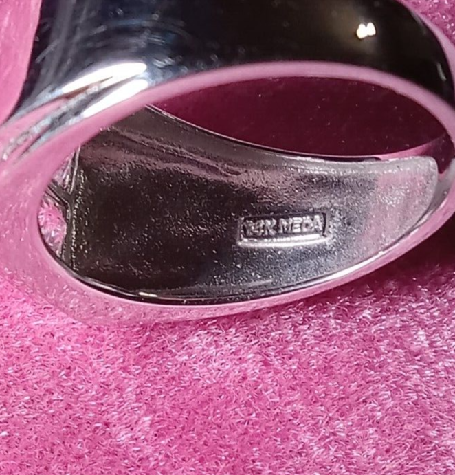 MEDA SIGNED 14K GOLD CLEAR STONE CZ COCKTAIL RING SZ 10 WEIGHS 8+G | eBay