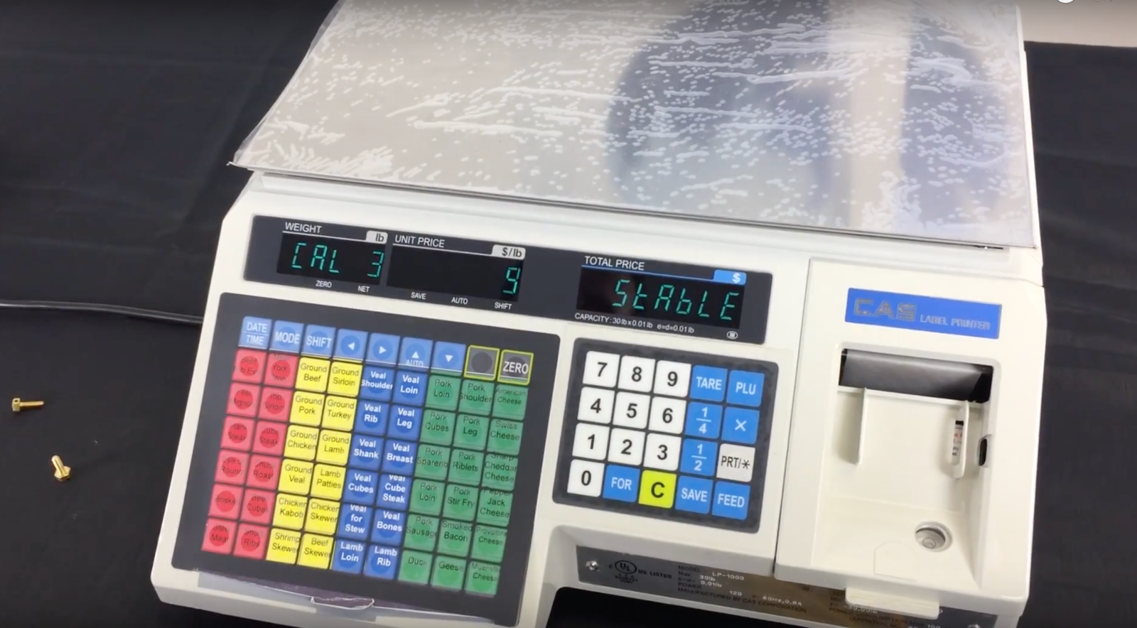CAS, Label Printing Scale, 30 LB with Pole Display (P/N LP-1000NP) | eBay