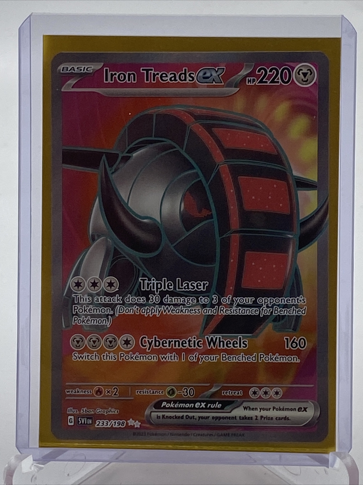 Pokemon TCG: IRON TREADS EX 233/198 Scarlet & Violet Base Ultra Rare ...