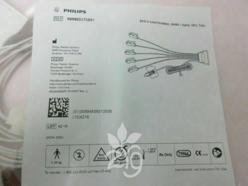 NEW Philips ECG 5-Lead Grabber AAMI SPU TELE MA01810 Medical Systems | eBay