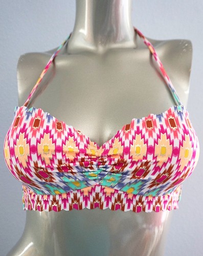 Victorias Secret Nwt Cool Ikat Foil The Getaway Halter Scalloped Swim
