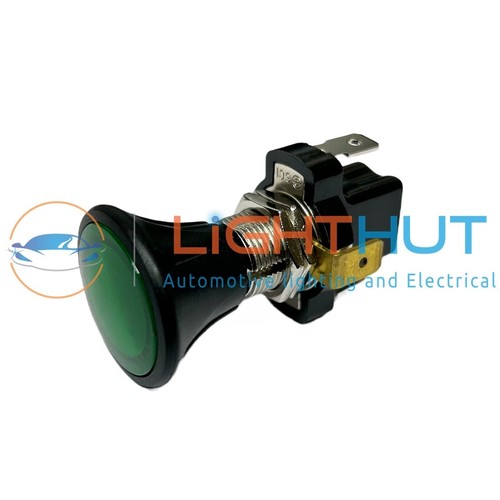 12V 10A Green Illuminated Push Pull On Off Switch Classic Car Marine ...