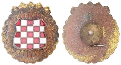 🔴CROATIA ARMY - HV ZNG - SOLDIER CAP BADGE FROM 1991-1995 enamel badge ...