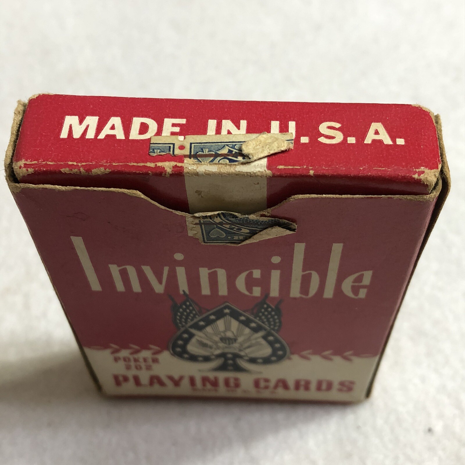 INVINCIBLE 202 LINEN FINISH Playing Cards Poker Deck NO JOKERS Tax ...