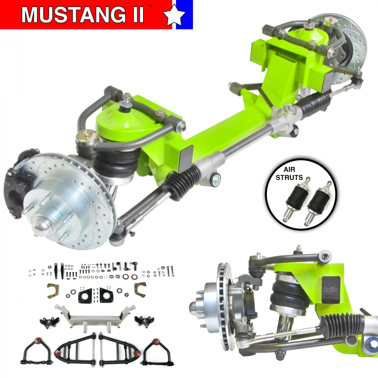 33-36 Terraplane Car Mustang II IFS Shock Thru Coil Stock 6x5.5 Power ...