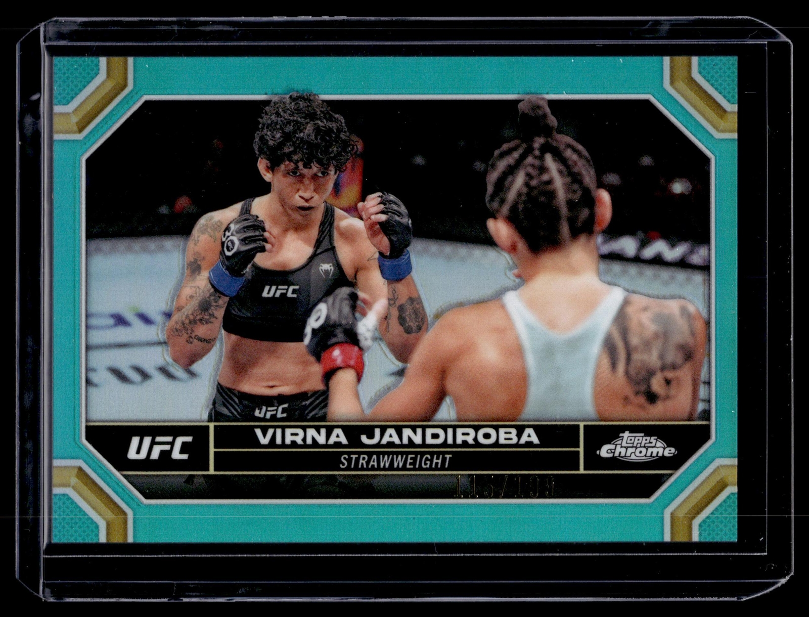 Virna Jandiroba 2024 Topps Chrome UFC #194 Aqua Refractor /199 Price ...