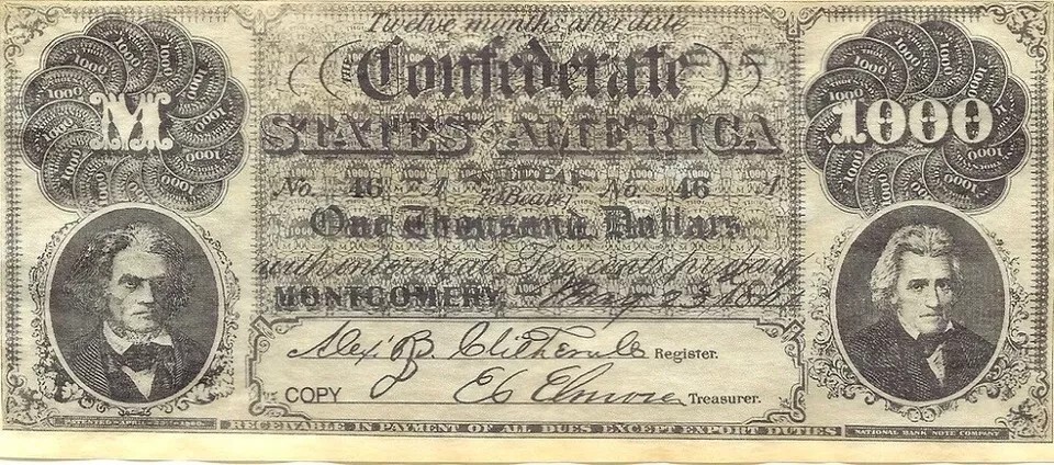 Confederate States Civil War Era Currency - Banknotes - Set C | eBay
