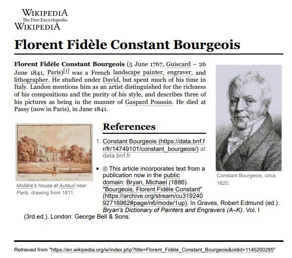 Florent Fidèle Constant Bourgeois (1767-1841) "Romantic Landscape", Drawing (m) | eBay