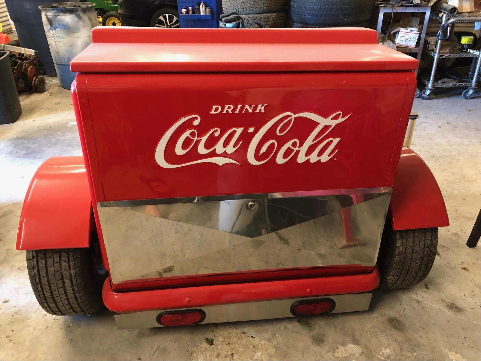 Antique Coca-Cola cooler on wheels | eBay