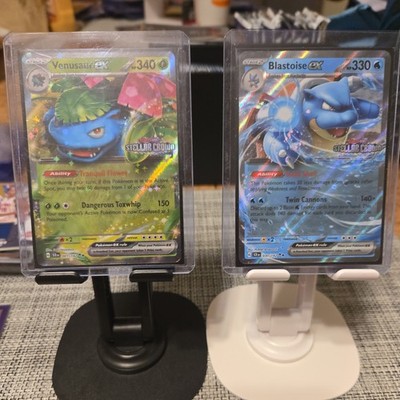 2 Pokemon TGC: Venusaur ex 001/142 & Blastoise ex 030/142 PROMOS ...