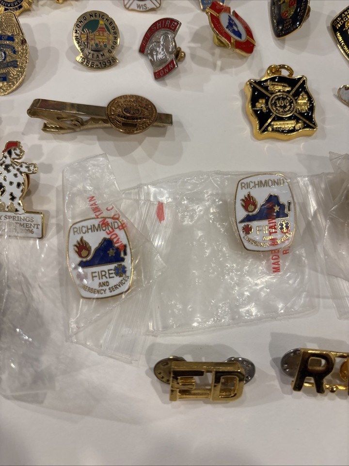Fire Department Pins And Lapel Pins Lot Of 100 | eBay