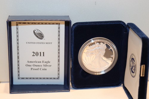 2011 W SILVER AMERICAN EAGLE PROOF US Mint Box One Ounce .999 FINE Box/COA | eBay