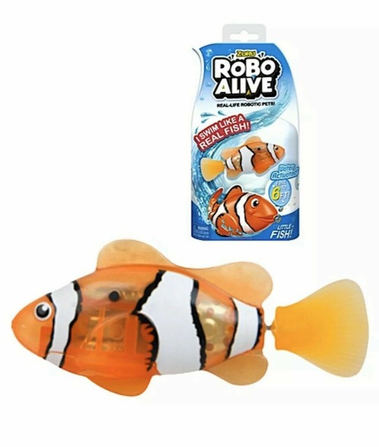 ZURU Robo Alive Clownfish Fish Robotic Swimming Water-activated Ages 3 ...