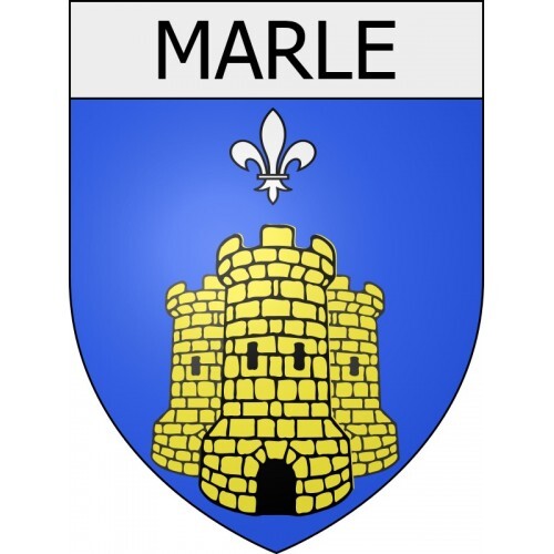 Marle 02 ville Stickers blason autocollant adhésif | eBay