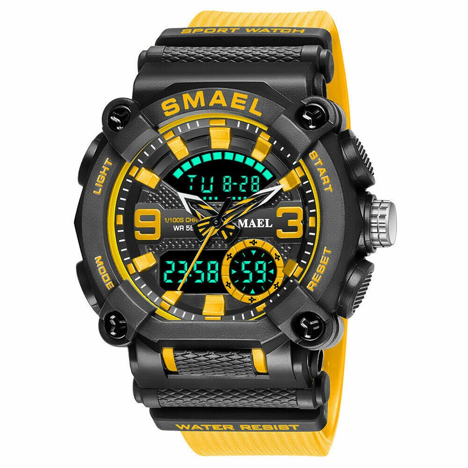 SMAEL Sport Watch Men Wristwatch Fashion Digital Quartz Outdoor Male ...