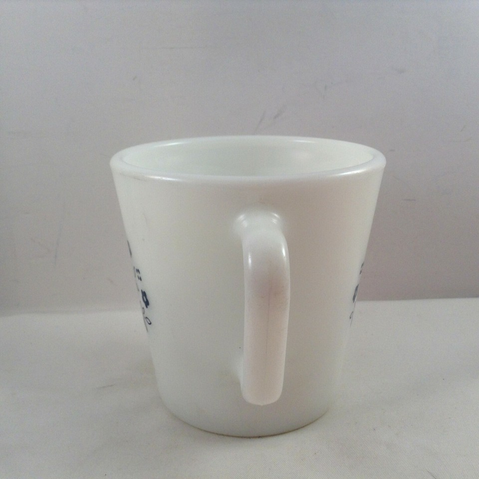 Pyrex Coffee Cup Mug Summer Impressions Blueberry Blue Flower D Handle ...