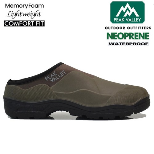 MENS WATERPROOF NEOPRENE SLIP ON RUBBER OUTDOOR GARDEN CLOGS WELLIES ...