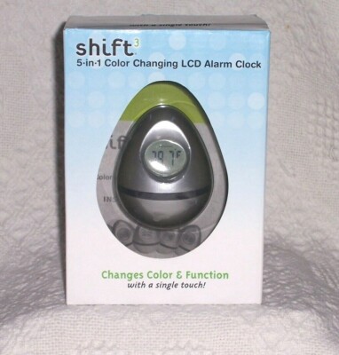 (S727) - SHIFT 3 - 5 in 1 Color Changing LCD Alarm Clock by Innovage | eBay