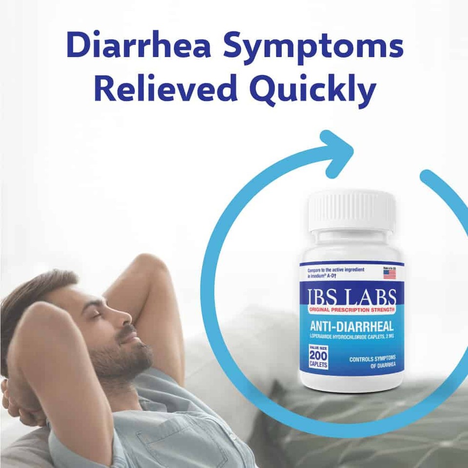 IBS LABS Diarrhea Relief - 200 Caplets Made in USA | eBay