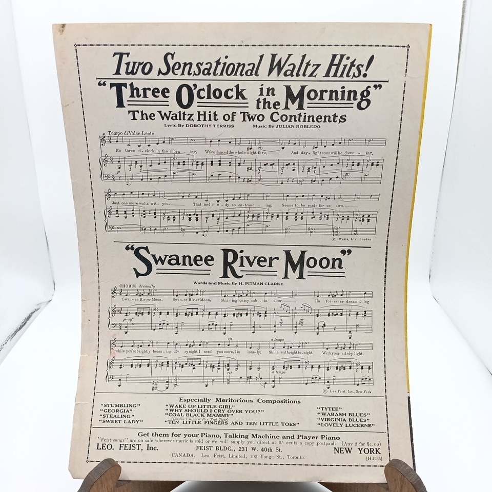 Vintage 1922 Sheet Music "Stumbling" By Zez Confrey Leo Feist New York ...