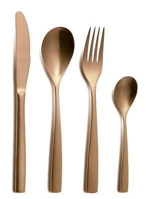 COMAS Besteck-Set BARCELONA KUPFER 24 Teile Edelstahl 18/10 - 3 mm ...