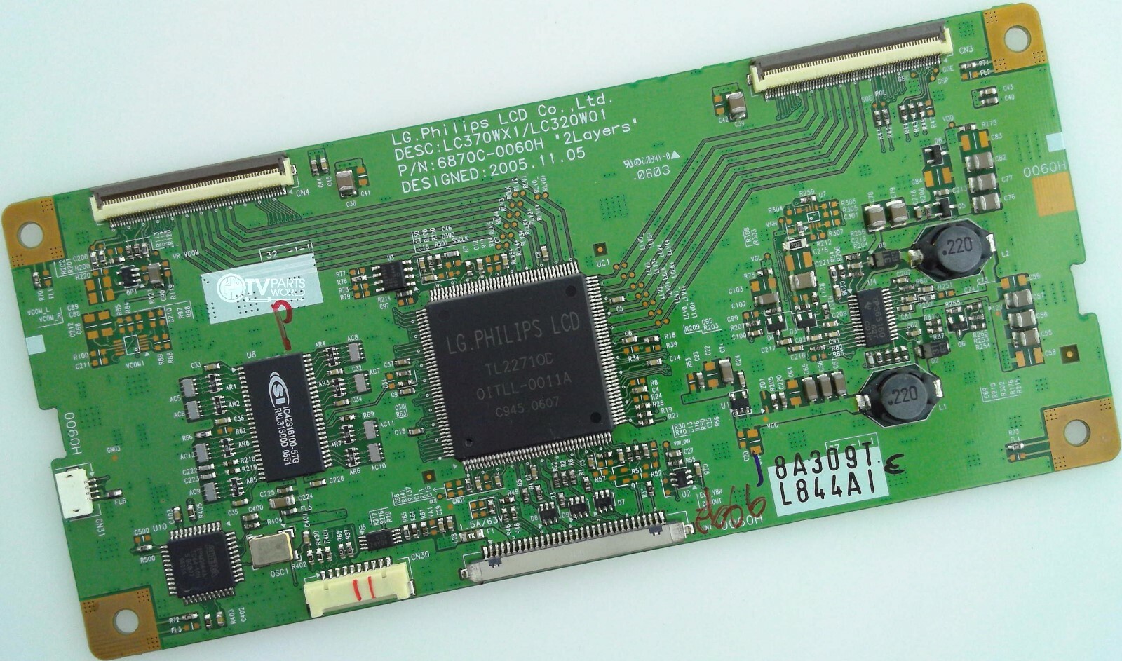 Olevia LT37HVS T-Con Board 6871L-0844A 6870C-0060H, LC370WX1/LC320W01 ...