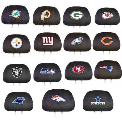 NFL HEAD REST COVERS --- NEW IN PACKAGE--GREAT GIFT ITEM XMAS ,BIRTHDAY ...