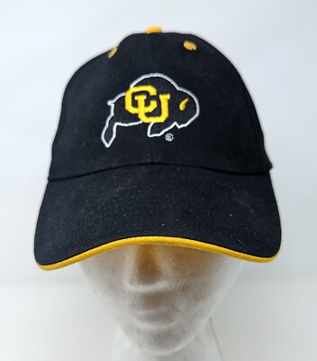 COLORADO BUFFALOES BUFFS CU RALPHIE GOLD LOGO BLACK ADULT HAT | eBay