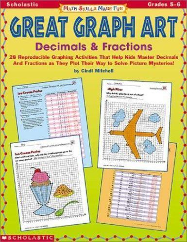 Math Skills Made Fun: Great Graph Art Decimals & Fractions by Mitchell ...