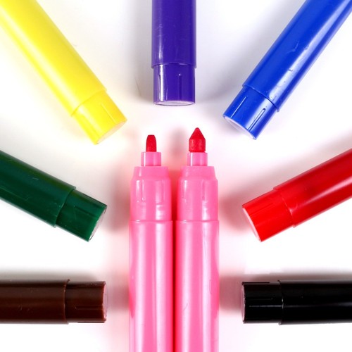 THICK & THIN FELT TIP SET Kids Mini Broad Narrow Fine Nib Fibre Chunky ...