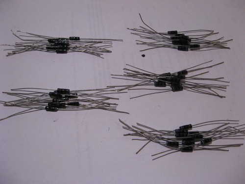 Qty 50 TSC Black Glass Diodes Color Bands Wht Brn Blk Red NOS | eBay