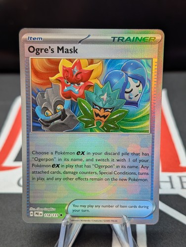 OGRE'S MASK 118/131 POKE BALL REVERSE HOLO PRISMATIC EVOLUTIONS POKEMON ...