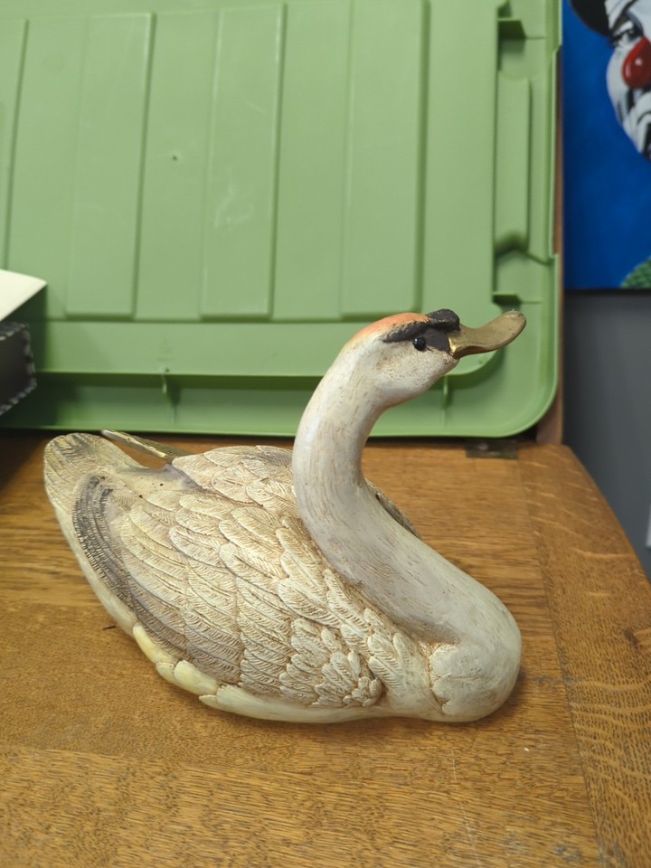 Handcrafted Swan Figurine with Detailed Feather Design Made In italy | eBay