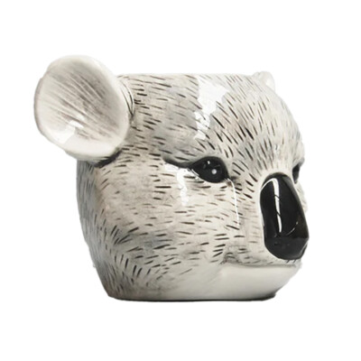 White Moose Koala 13x16cm Ceramic Pot Desk Planter Home Decor Plant ...