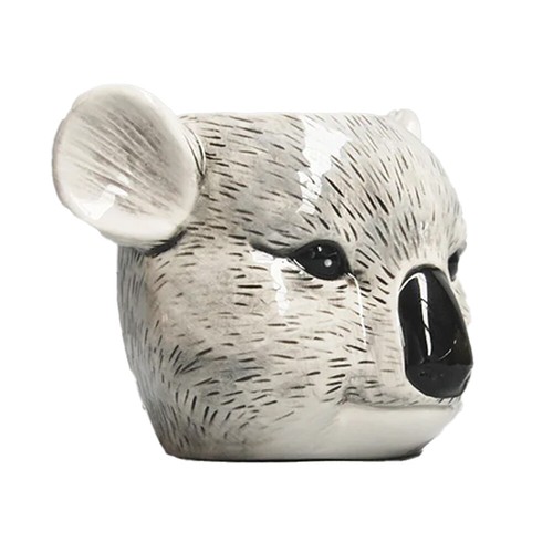 White Moose Koala 13x16cm Ceramic Pot Desk Planter Home Decor Plant ...