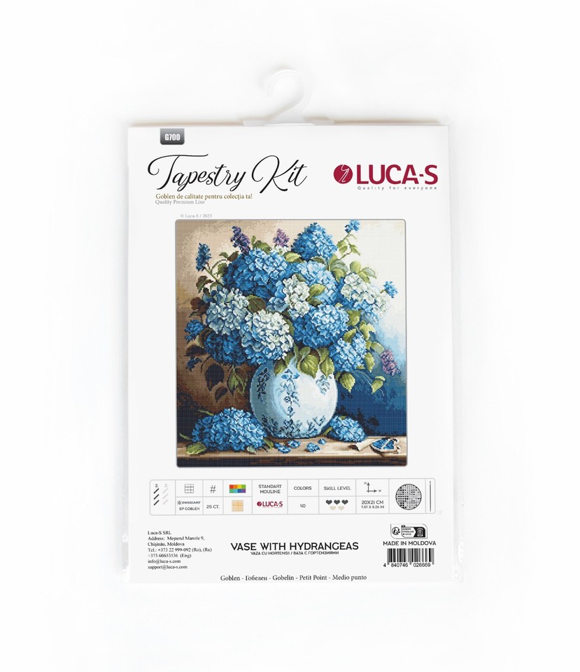 DIY Needlepoint Counted Cross Stitch "Petit Point Kit Vase with Hydrangeas," | eBay