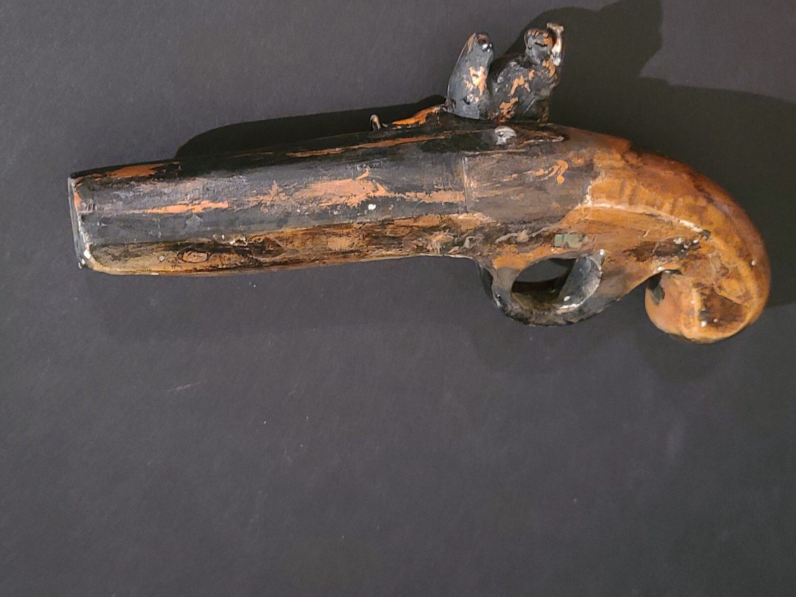 Vintage Wall Hanger Flintlock Ceramic Pistol 8" Long | eBay